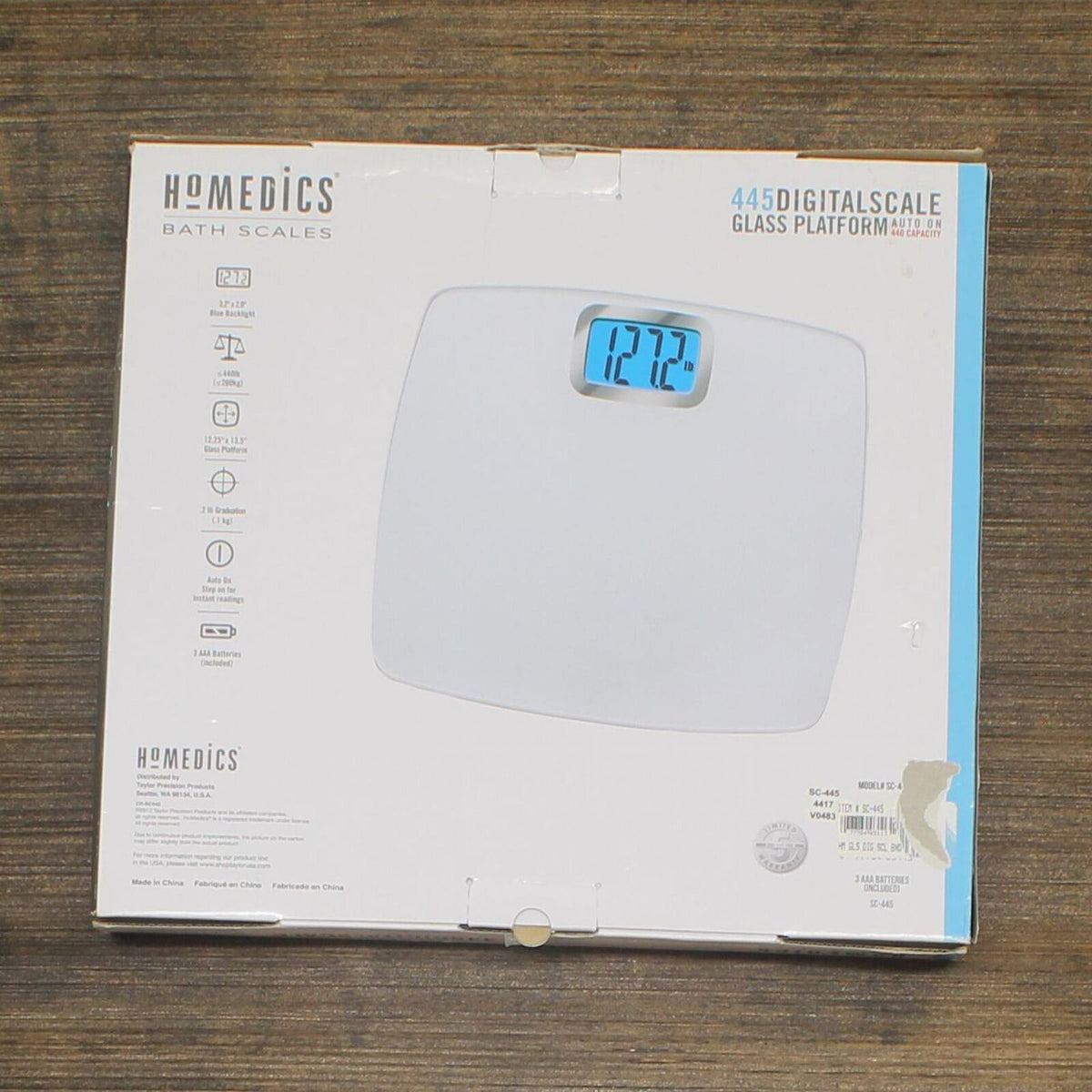 Homedics 445 Digital Glass Platform Scale. SC-445 – Biggybargains