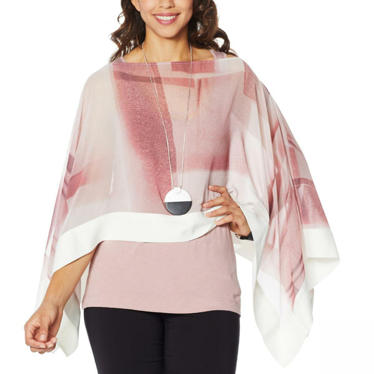 MarlaWynne WynneLayers Women's Chiffon Convertible Poncho – Biggybargains